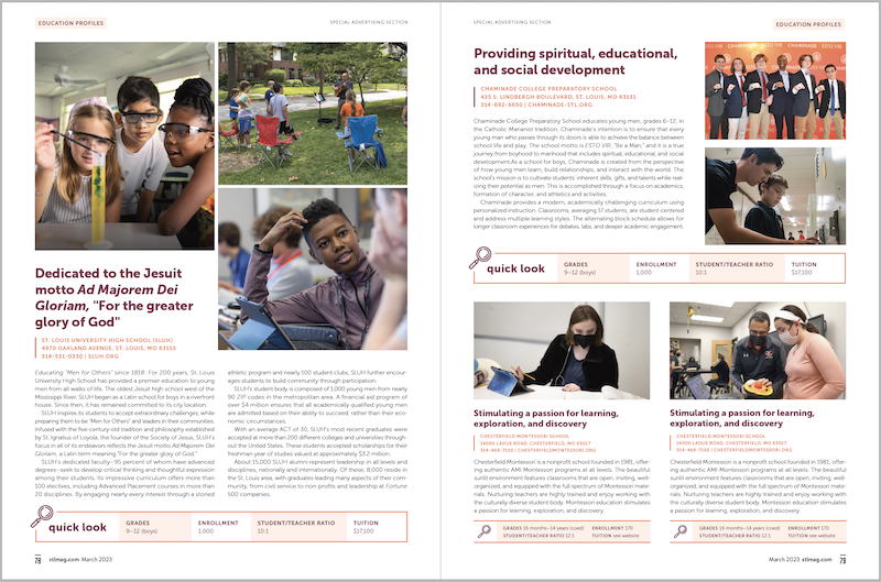 Special Section: School Profile Specs